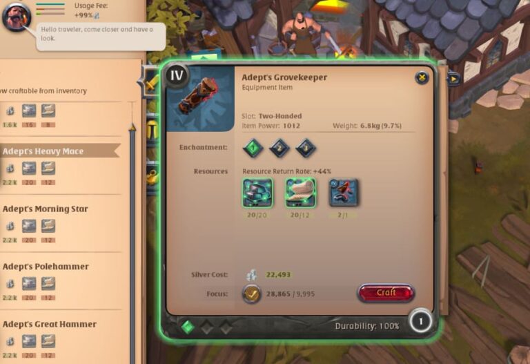 Albion Online 製作道具 / 裝備工藝 Crafting - PCUCGAME